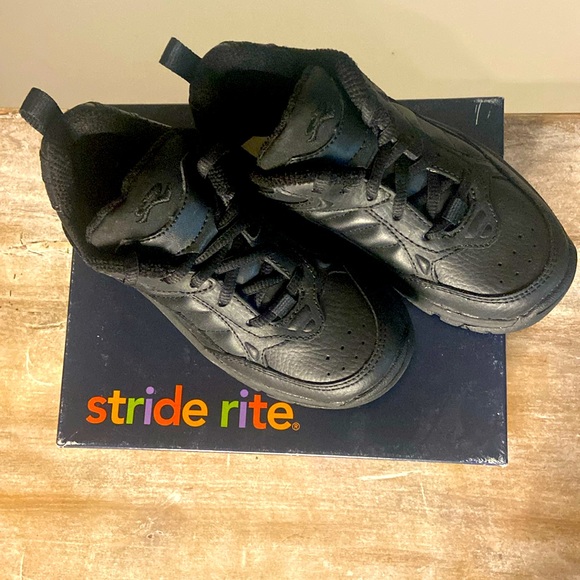 Stride Rite | Shoes | New Stride Rite Black Austin Lace Black Lea 1w ...